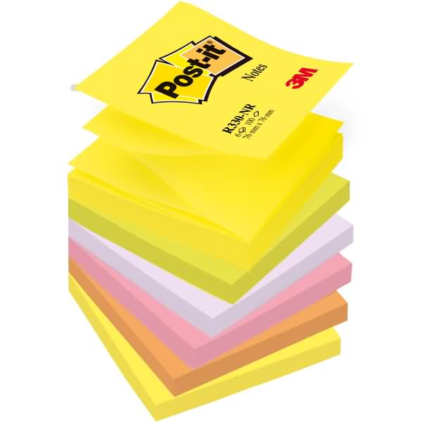 Post-it Z-Notes Haftnotizen Z-Notes 76x76mm neon VE=6 Stück | mcbuero.de